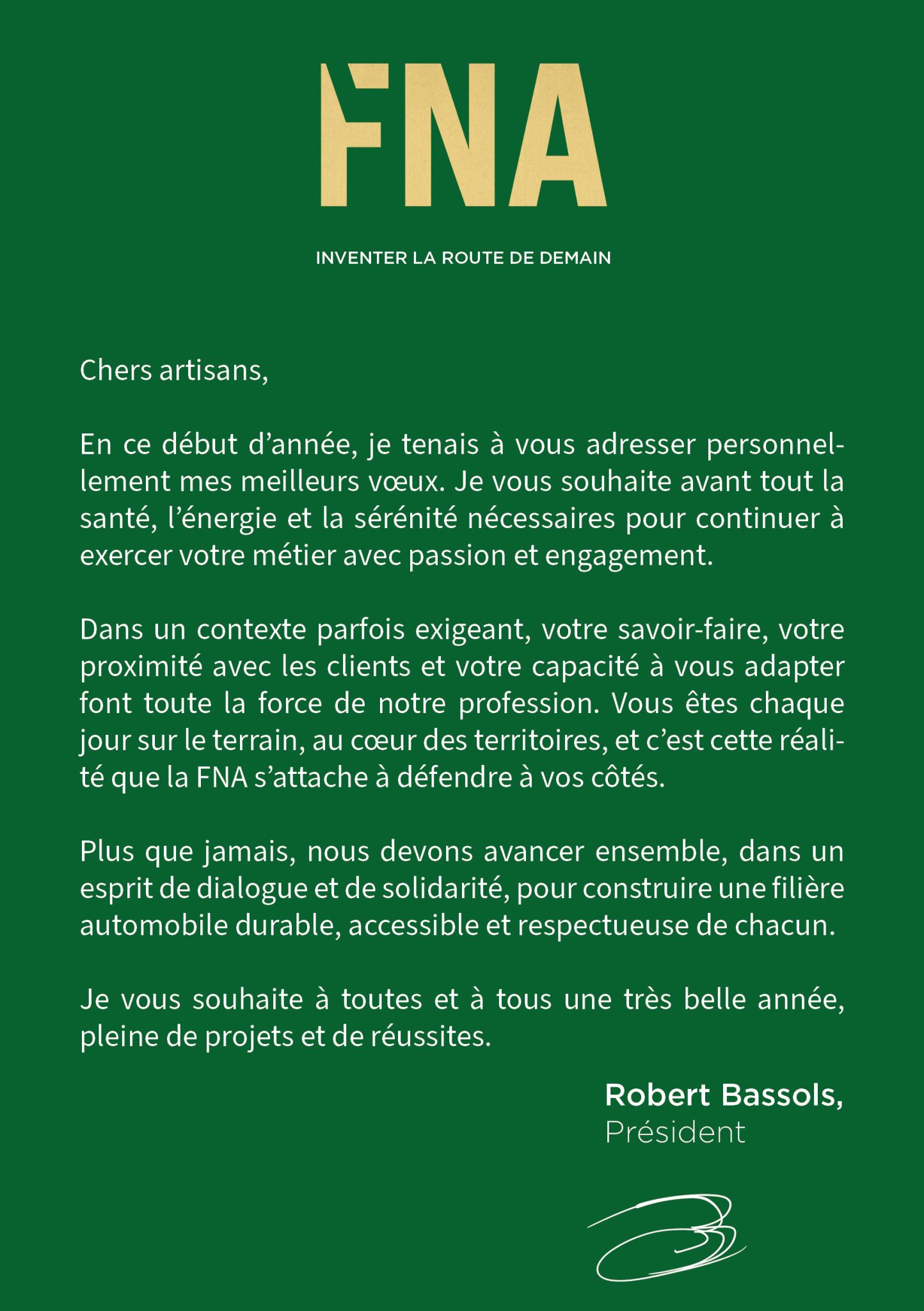 Vœux 2026 : la FNA aux côtés des artisans de l’automobile - FNA